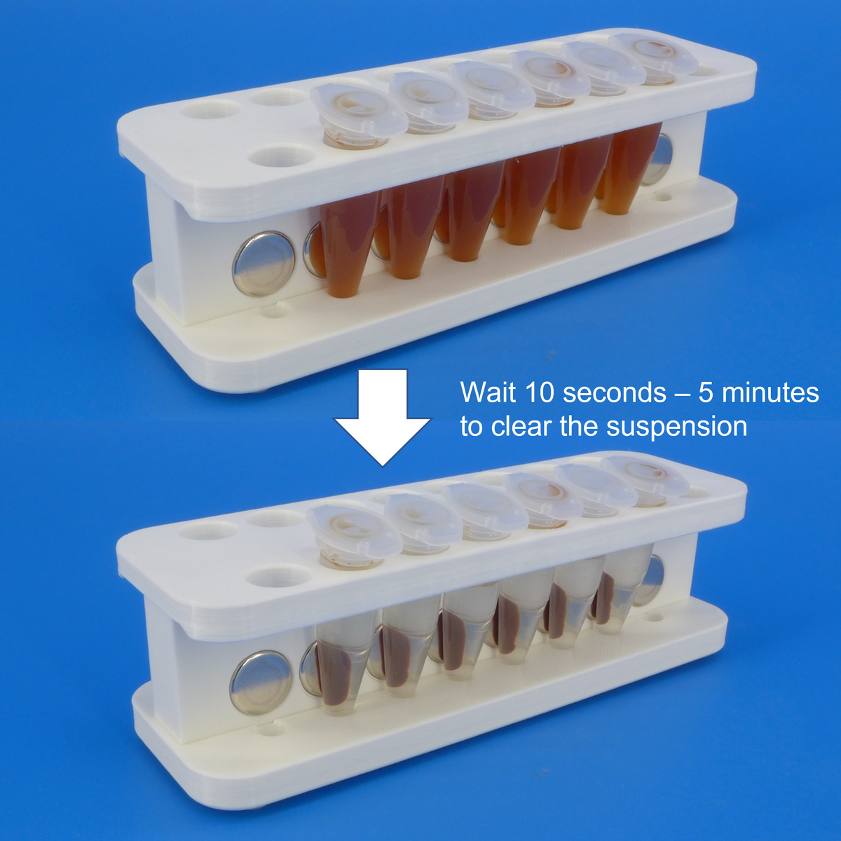 Magnetic rack for DNA, RNA purification; for 1.5 mL centrifuge tubes ...